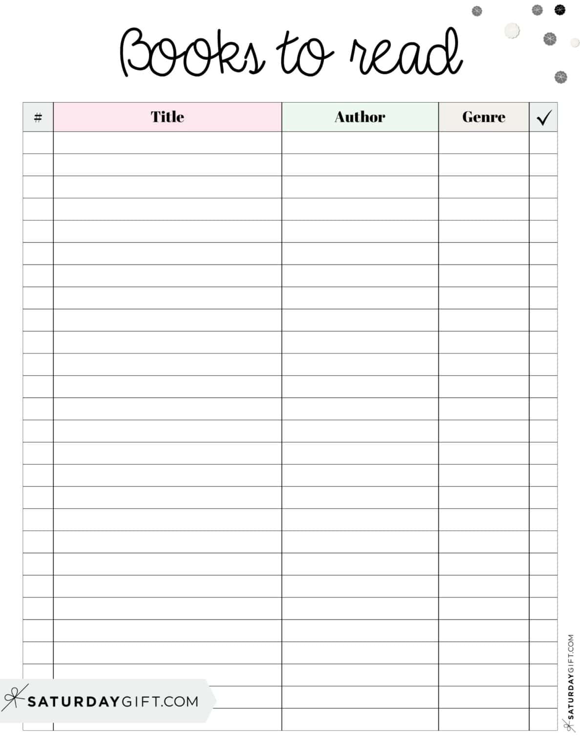 Free Book Tracker Templates - 35 Cute Reading Logs & Lists