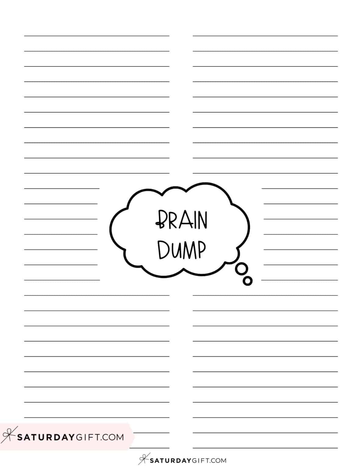 Brain Dump Worksheet - 23 Cute & Free Printables