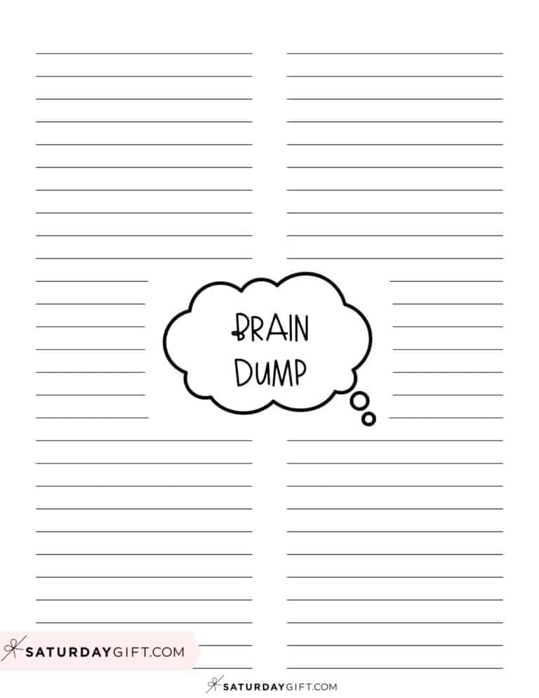 Brain Dump Worksheet - 23 Cute & Free Printables