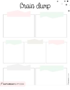 Brain Dump Worksheet - 23 Cute & Free Printables