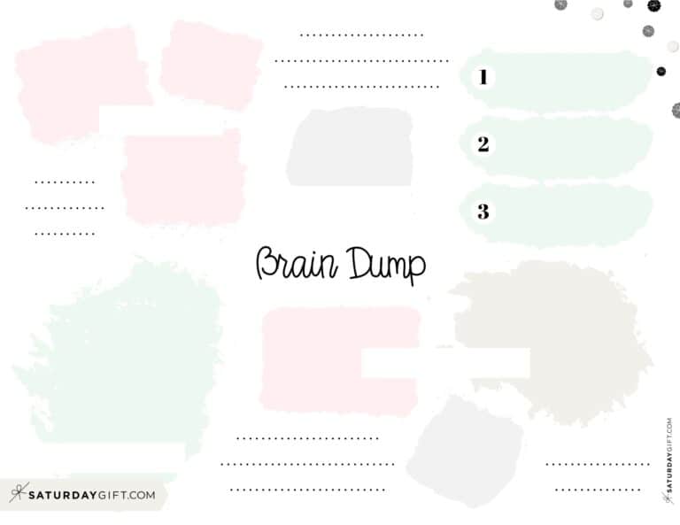 Brain Dump Worksheet - 23 Cute & Free Printables