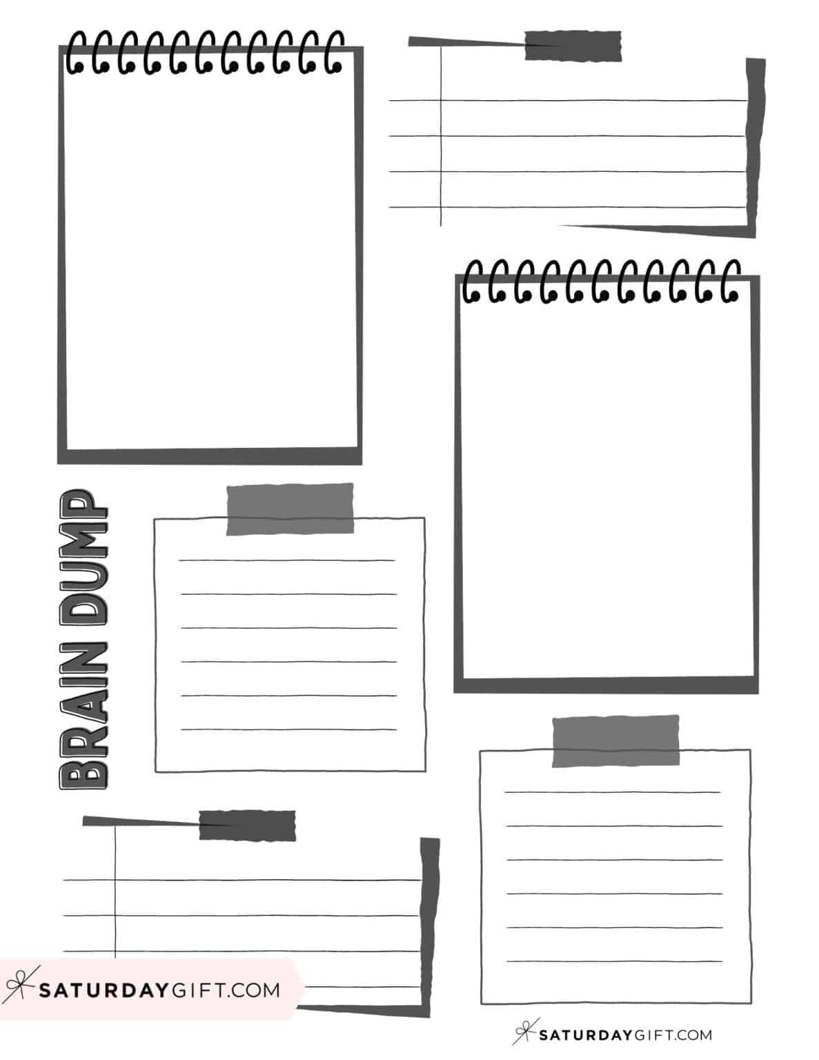 Brain Dump Worksheet - 23 Cute & Free Printables
