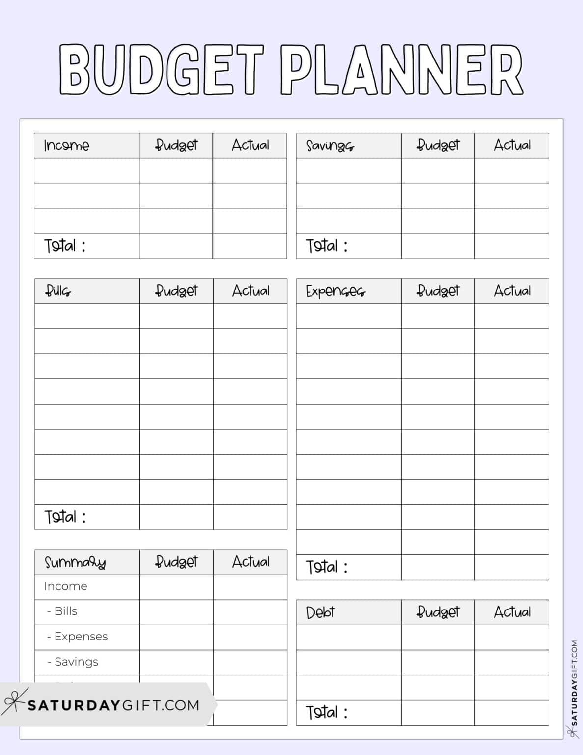 37 Budget Planners & Trackers - Cute & Free Printables
