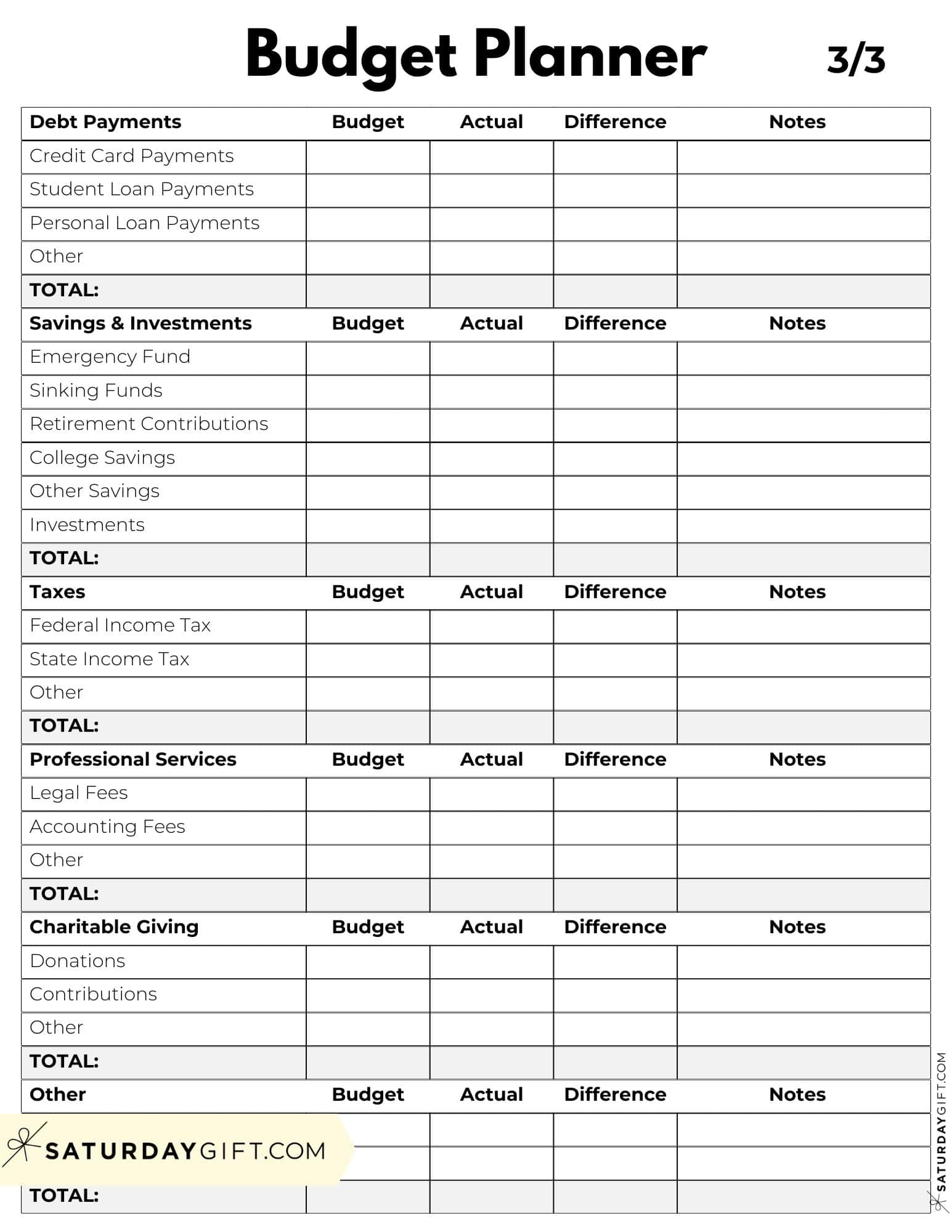 37 Budget Planners & Trackers - Cute & Free Printables