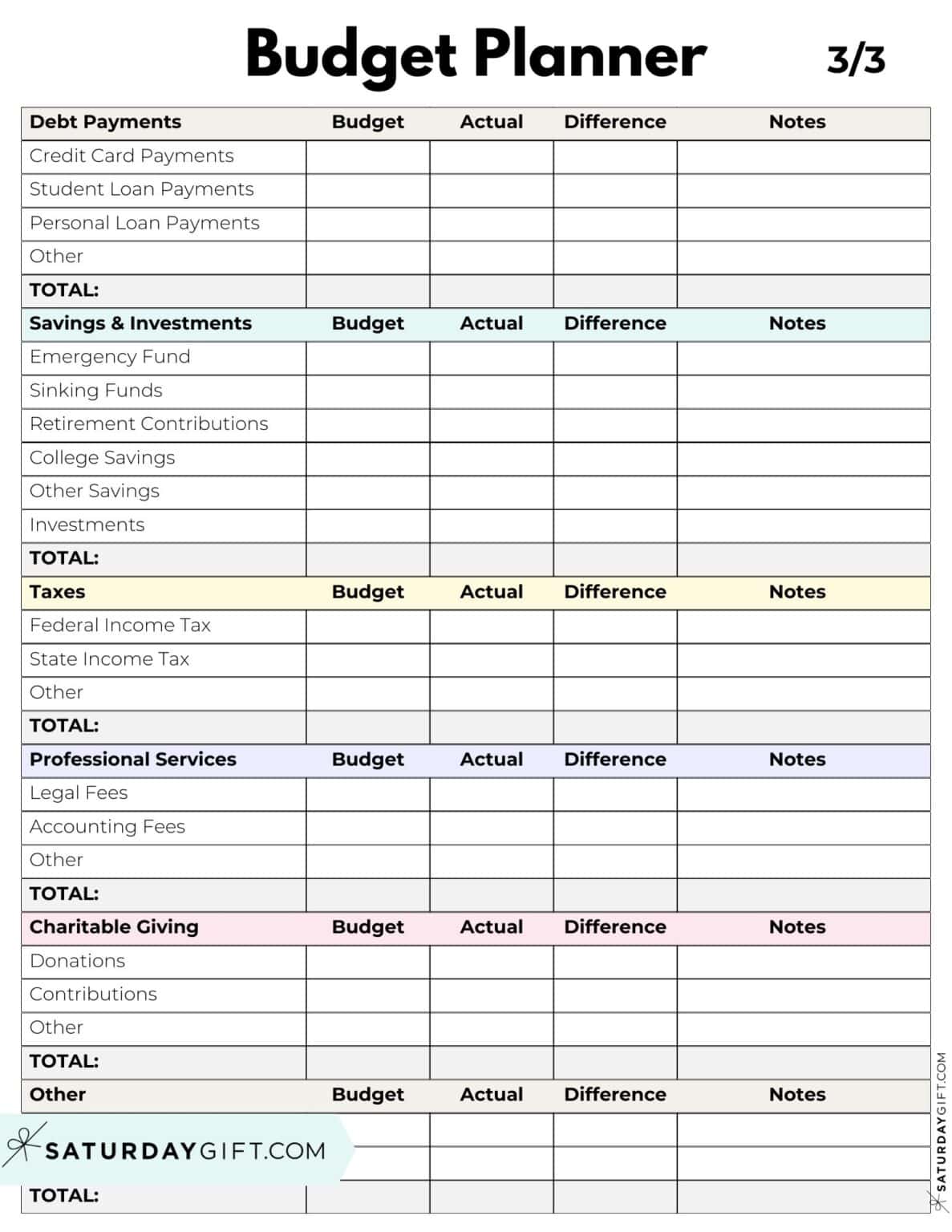 37 Budget Planners & Trackers - Cute & Free Printables