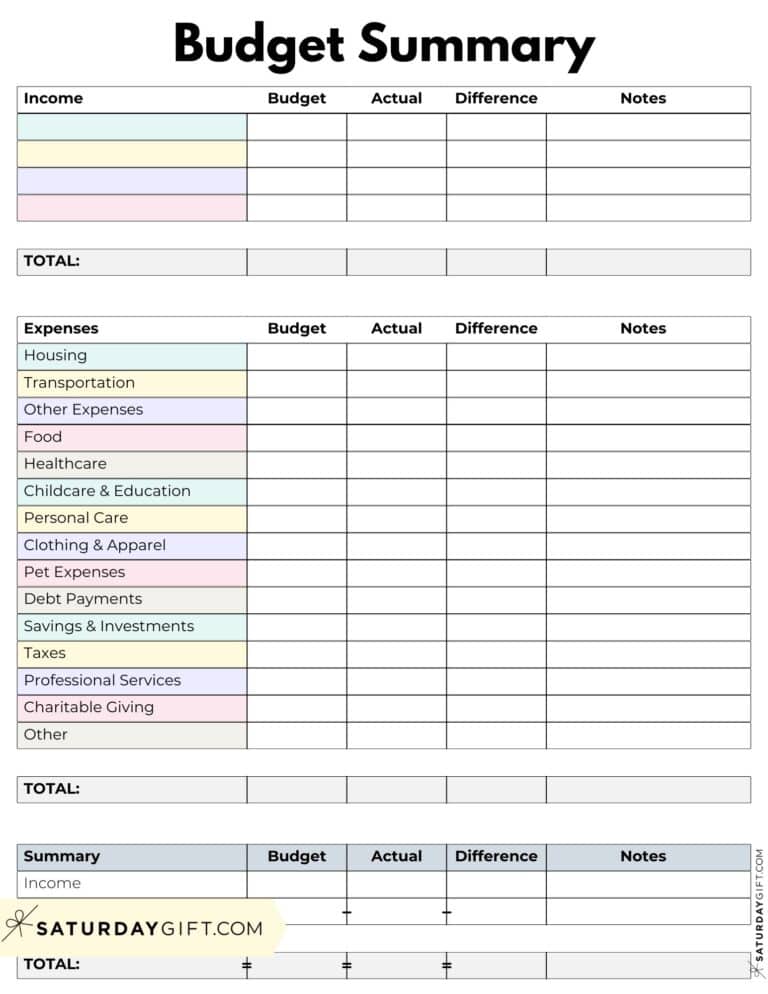 37 Budget Planners & Trackers - Cute & Free Printables