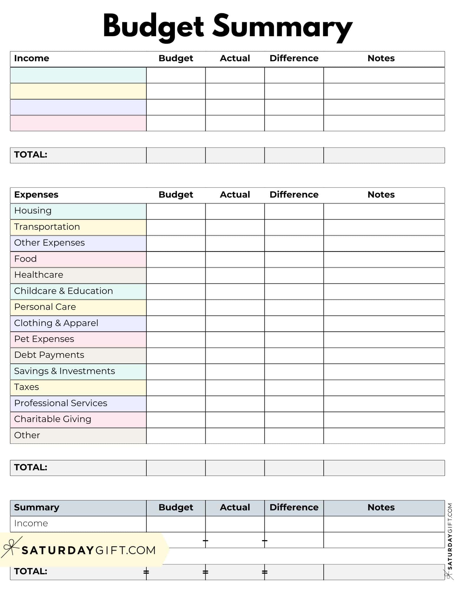 37 Budget Planners & Trackers - Cute & Free Printables