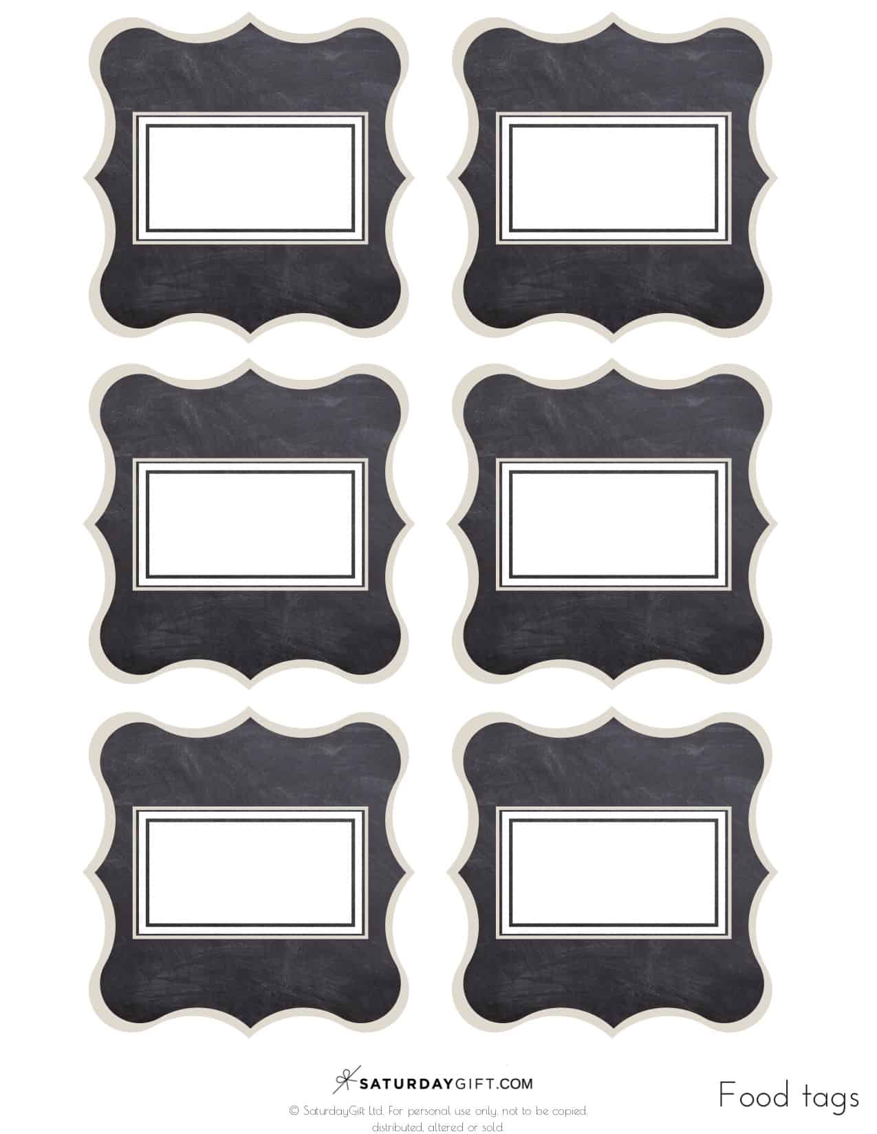 Chalkboard Buffet Food Labels (Printable) - Dairy free, vegan, gluten ...