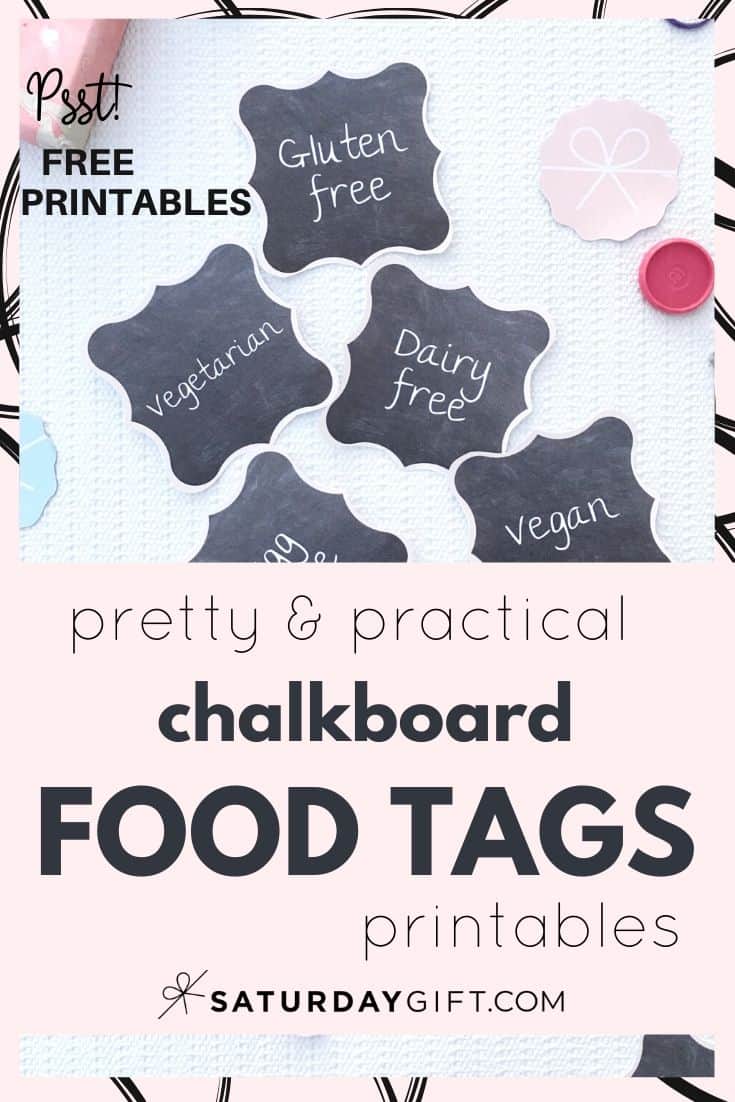 Chalkboard Buffet Food Labels (Printable) - Dairy free, vegan, gluten ...