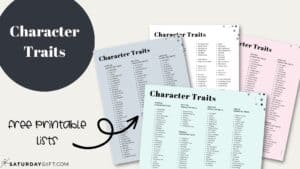 Character Traits List - 115+ Examples of Character Traits | SaturdayGift