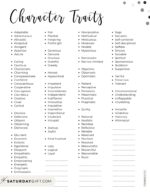 Character Traits List - 115+ Examples of Character Traits | SaturdayGift