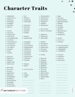 Character Traits List - 115+ Examples of Character Traits | SaturdayGift