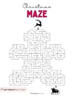 Christmas Maze Printable - Cute & Free Templates | SaturdayGift