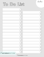 To-Do List Template - 29 Cute & Free Printable To-Do Lists | SaturdayGift