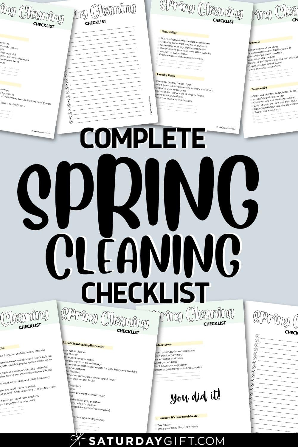 Spring Cleaning Checklist - Complete Guide for a Sparkling Home ...