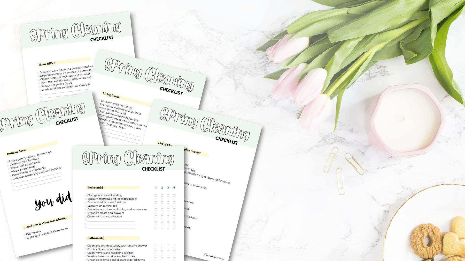 30-Day Spring Cleaning Challenge + Printable - SaturdayGift