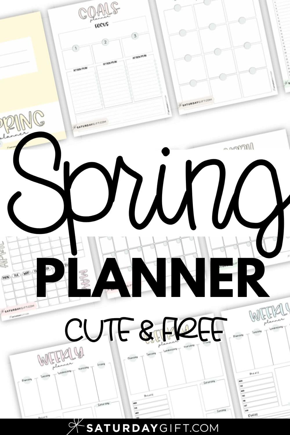 Spring Planner - 21 Pages - Cute & Free Printables