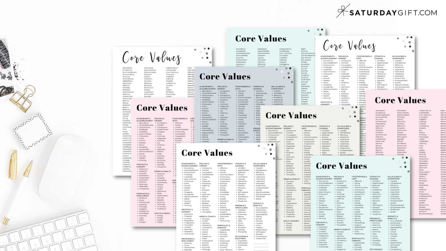 Core Values: Examples of 150+ Personal Values + Core Values List PDF