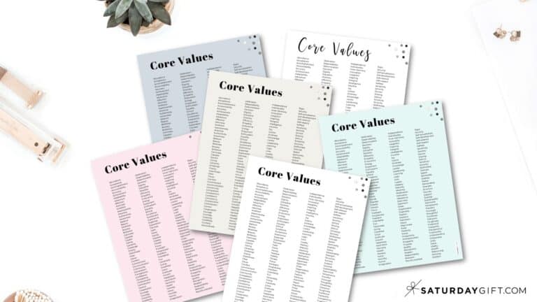 Core Values: Examples of 150+ Personal Values + Core Values List PDF