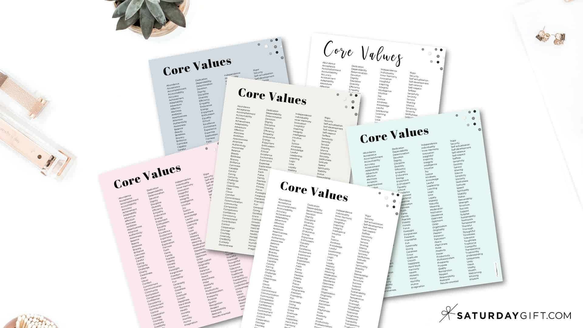 Core Values: Examples of 150+ Personal Values + Core Values List PDF