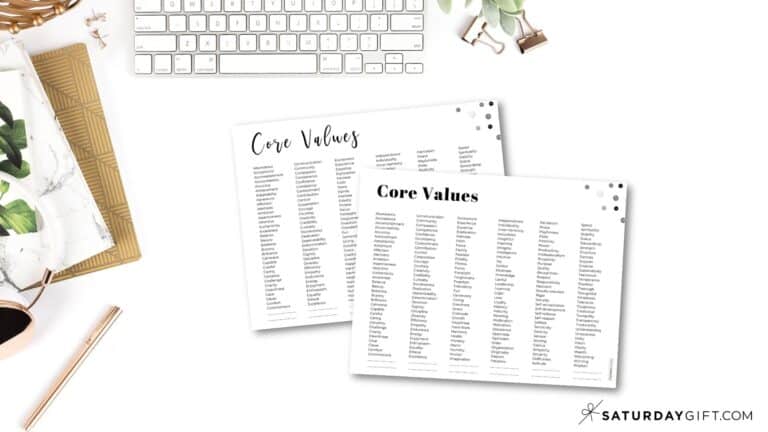 Core Values: Examples of 150+ Personal Values + Core Values List PDF