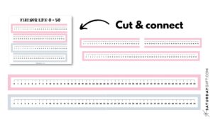 Number Line to 50 - 5 Cute & Free Printables and Blank Worksheets