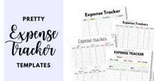 Expense Tracker Printable - 26 cute & Free Spending Logs