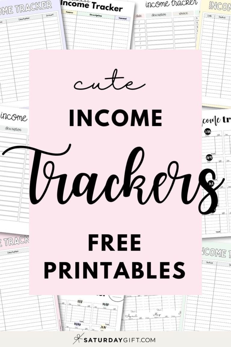 Income Tracker Printable - 19 Cute & Free Printable Templates