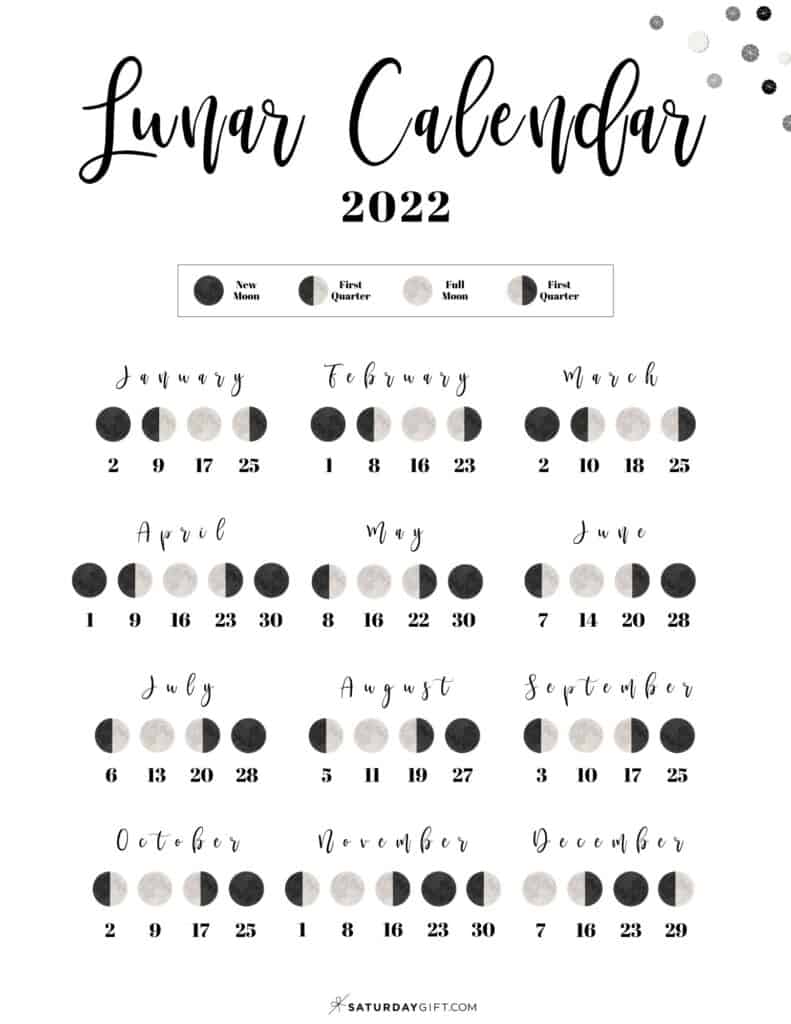 Best 2022 Calendar With Lunar Dates Free Images