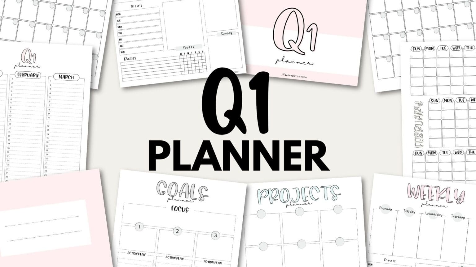 Q1 Planner - 21 Cute & Free Printables