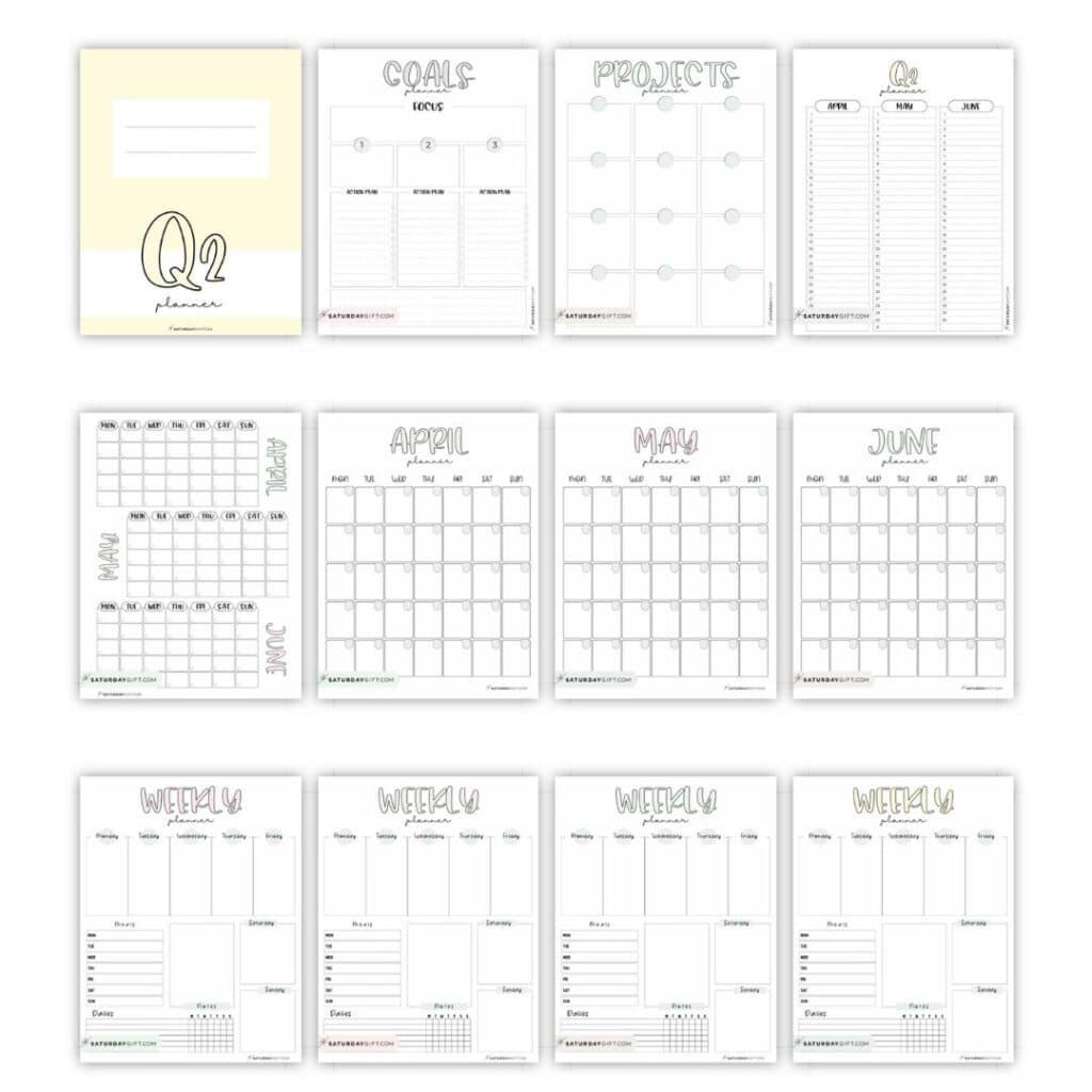 Q2 Planner - 21 Cute & Free Printables
