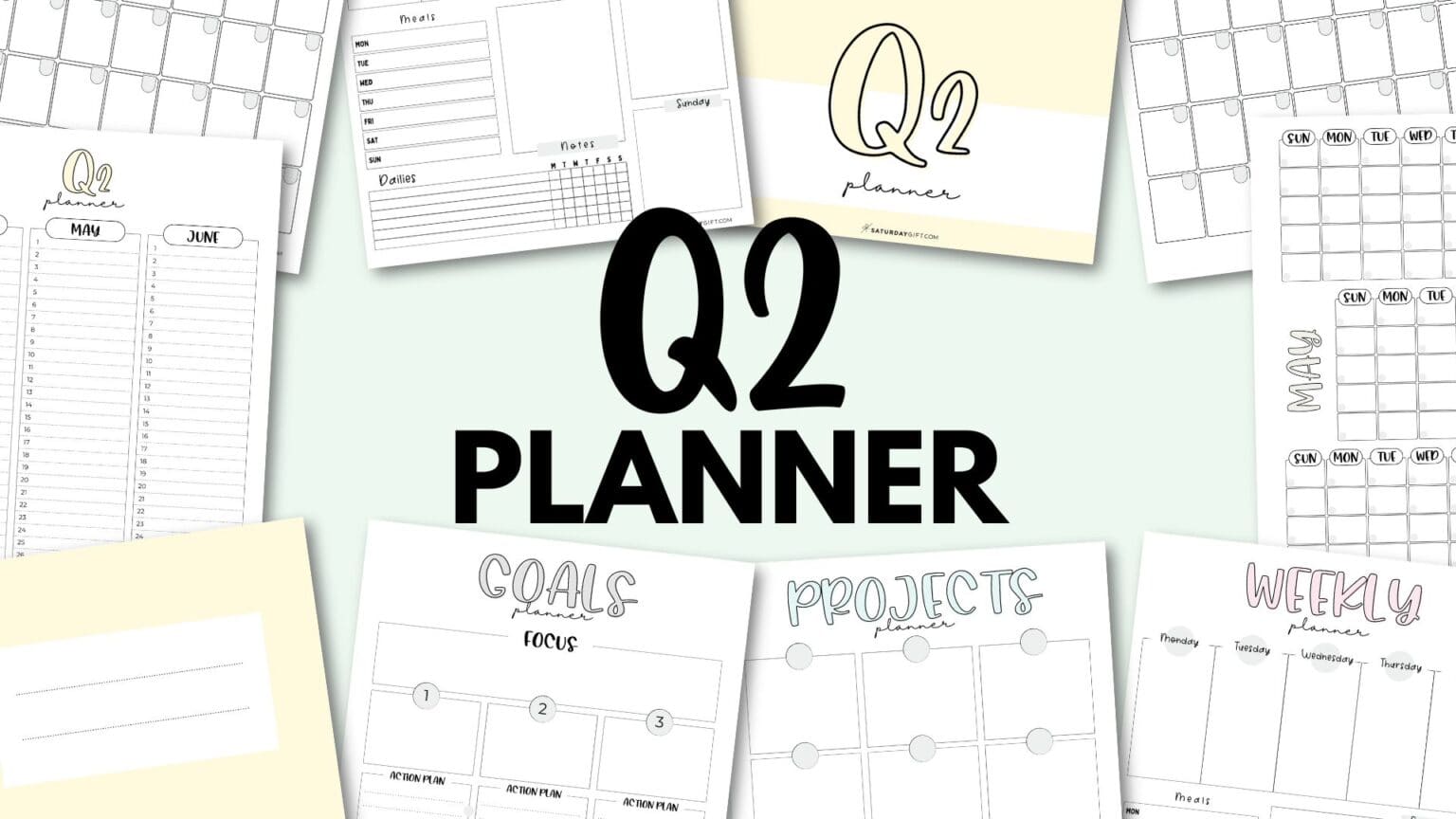 Q2 Planner - 21 Cute & Free Printables