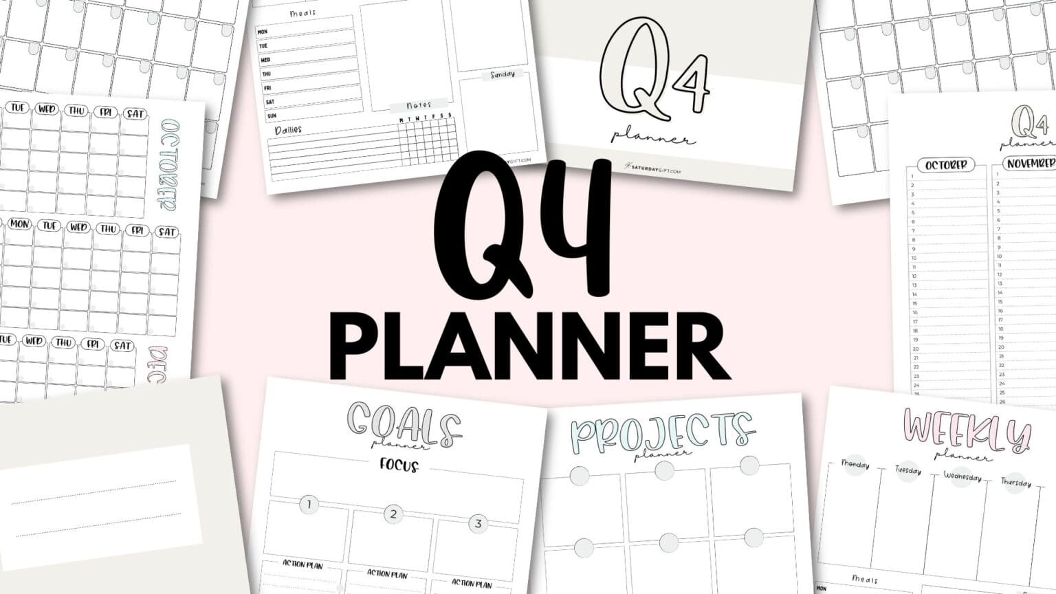 Q4 Planner - 21 Cute & Free Printables