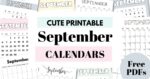 Printable Calendars by Saturday Gift (Free & Super Cute)
