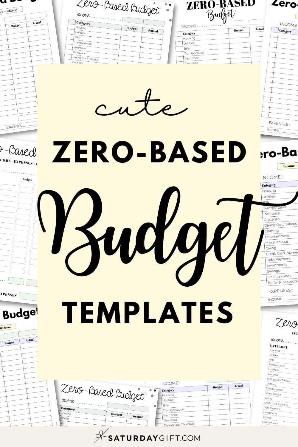 Zero-Based Budget Template - 7 Cute & Free Printables (+ Tips)