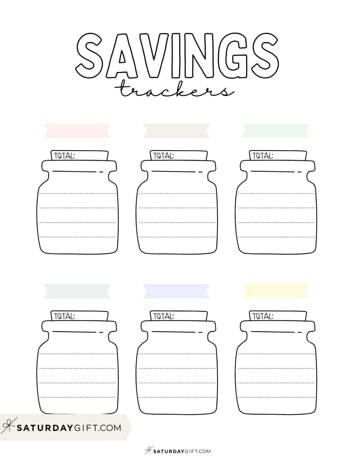 Savings Tracker Printable - 51 Cute & Free Templates