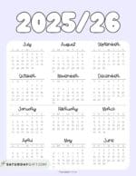 25/26 School Year Calendar printables - 17 Academic Calendars 2025-2026