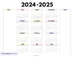 School Calendar Template - 17 Cute Printable Academic Calendars 2024/25