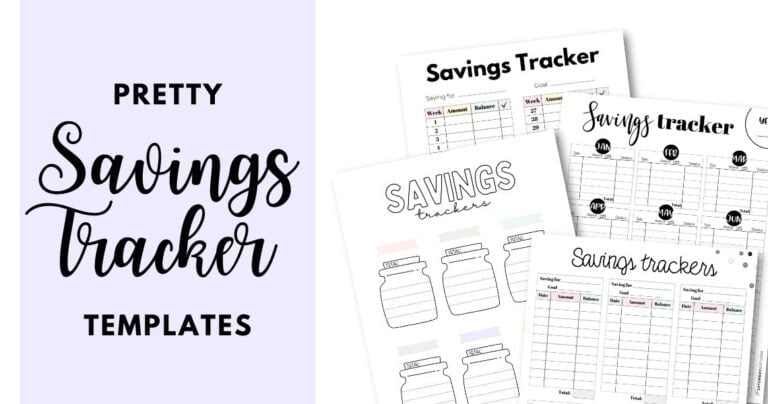 Savings Tracker Printable - 51 Cute & Free Templates
