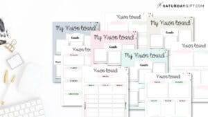 Vision Board Template - 27 Cute (&Free) Dream Board Printables