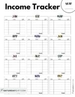 Income Tracker Printable - 19 Cute & Free Printable Templates