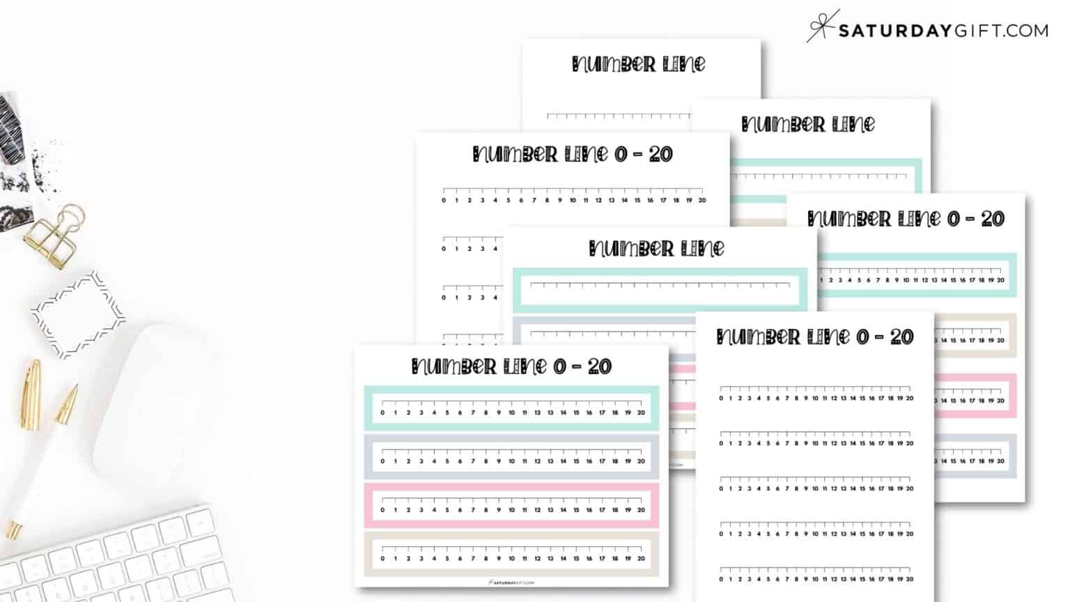 Number Line to 20 - 8 Cute & Free Printables and Blank Worksheets