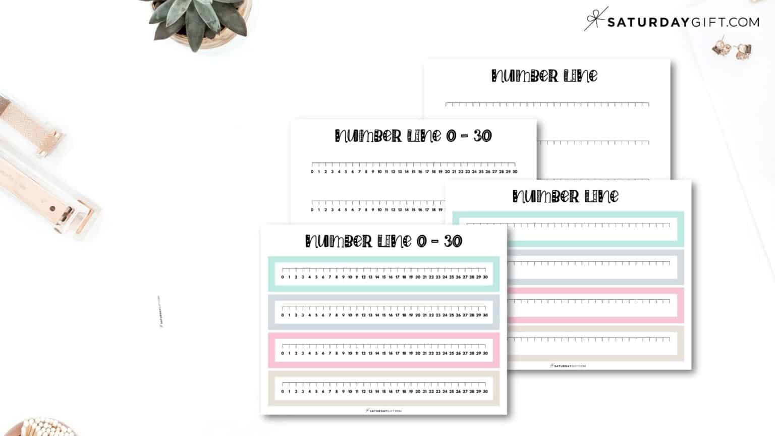 Number Line to 30 - 4 Cute & Free Printables and Blank Worksheets