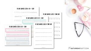 Number Line to 50 - 5 Cute & Free Printables and Blank Worksheets