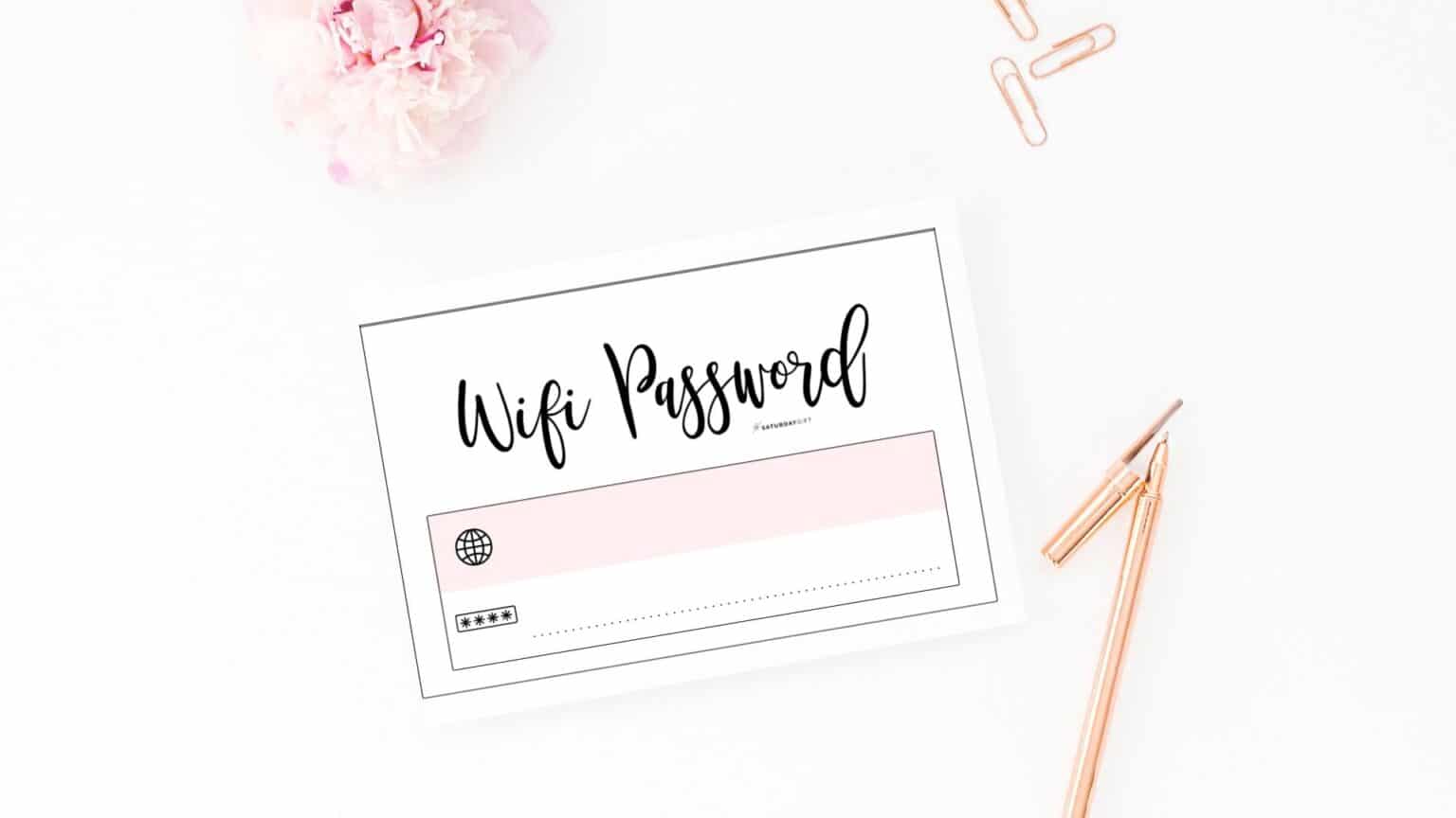 WiFi Password Sign - 11 Cute & Free Printable Templates