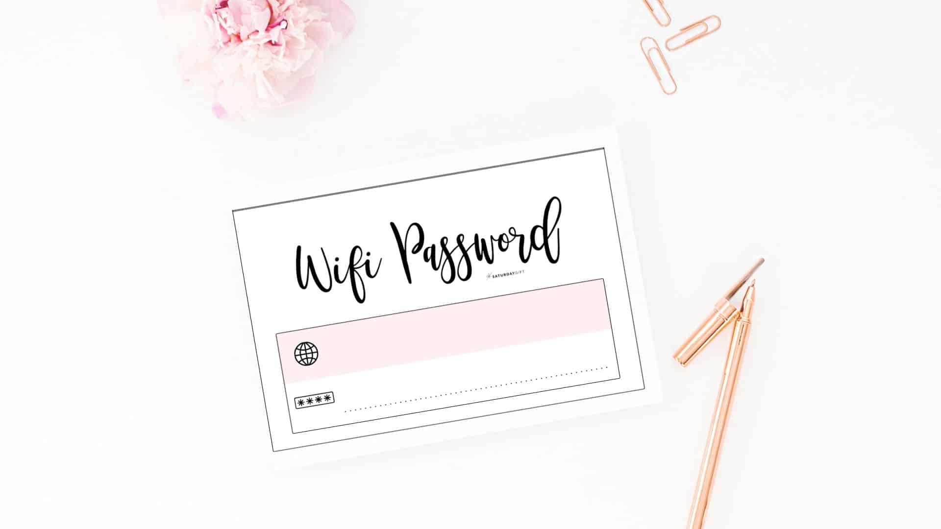 WiFi Password Sign - 11 Cute & Free Printable Templates