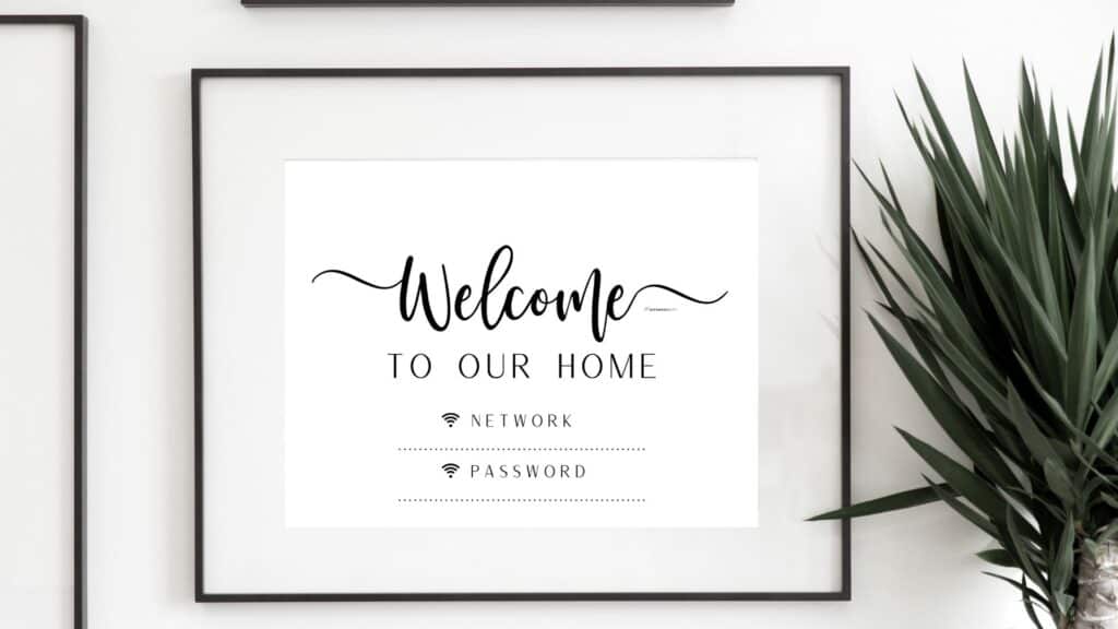 Prints Wifi Printable Sign Wifi Password Editable Sign Wifi Instant 