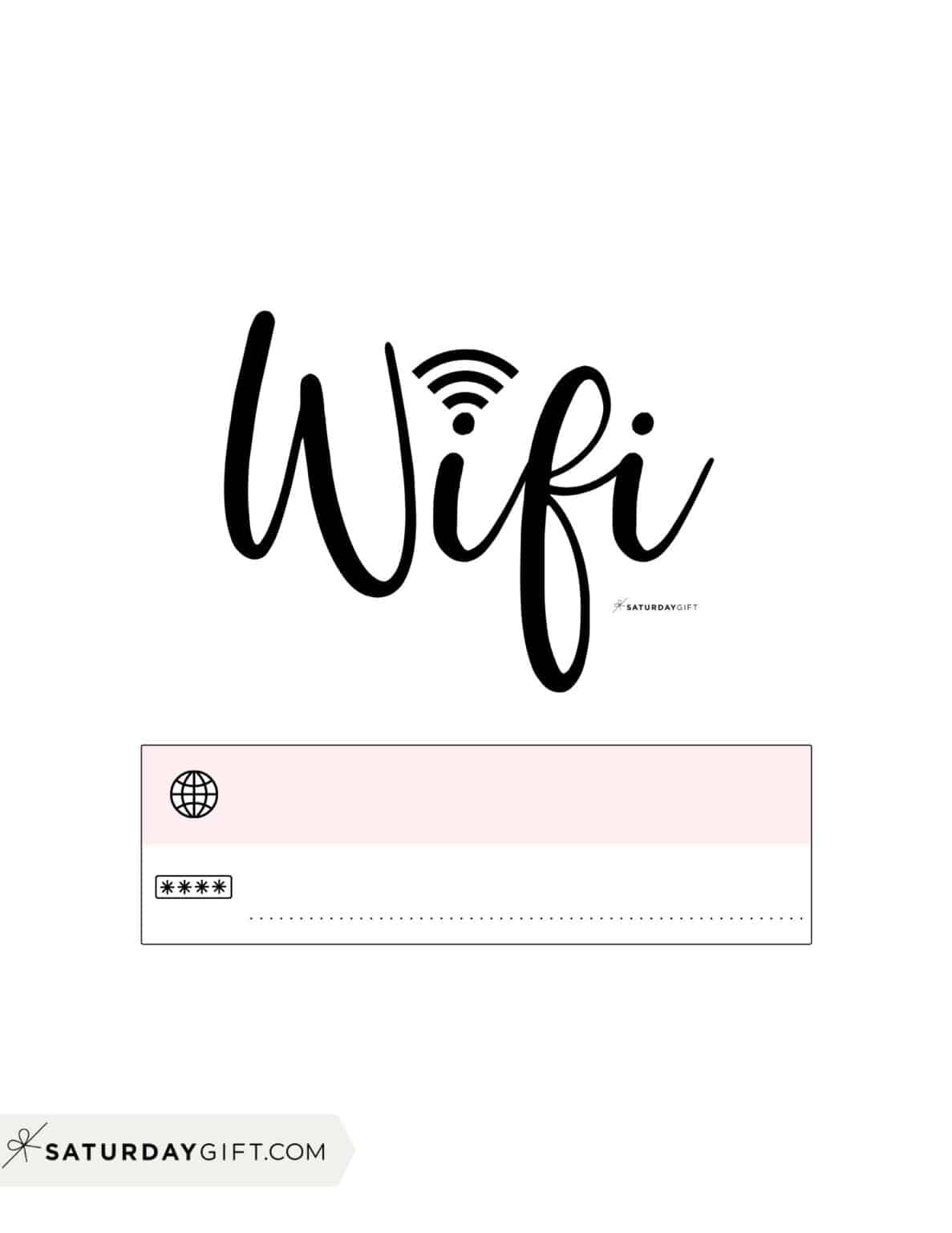 WiFi Password Sign - 11 Cute & Free Printable Templates