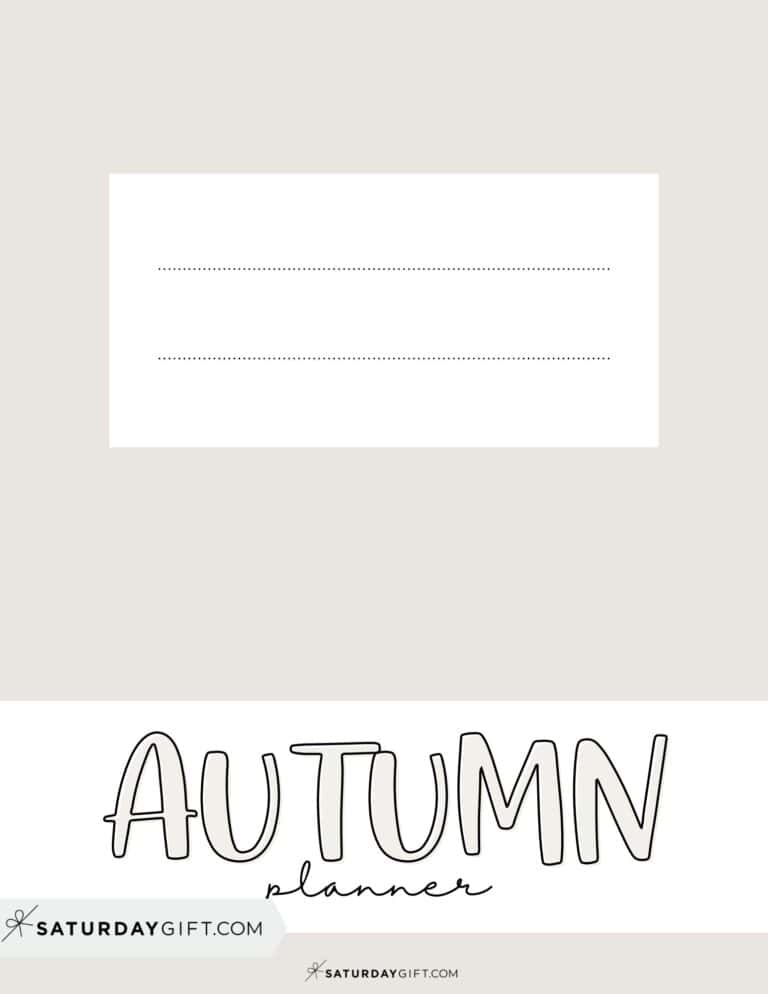 Autumn Planner - 21 Pages - Cute & Free Printables