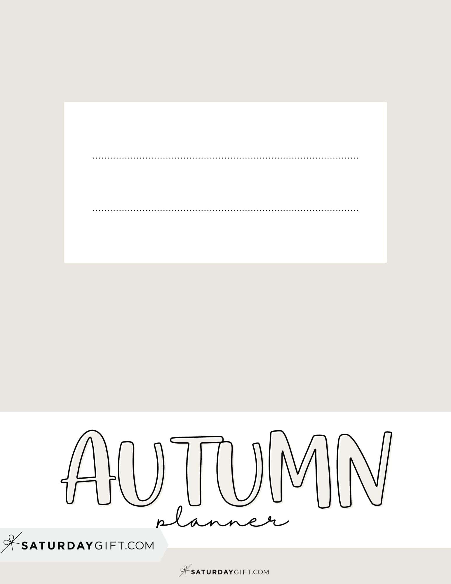 Autumn Planner - 21 Pages - Cute & Free Printables